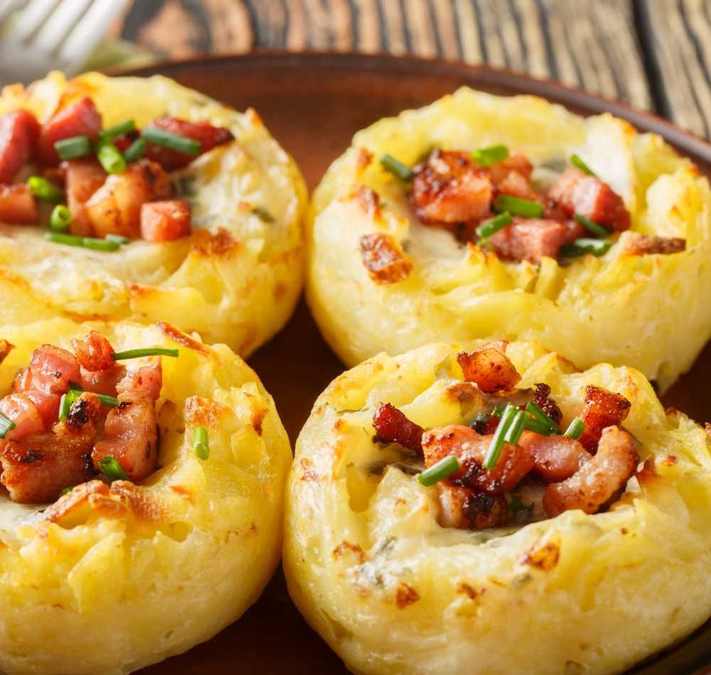 Delicious Stuffed Mashed Potato Nests Recipe
